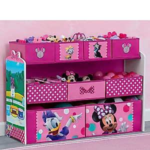Delta Children Disney Minnie Mouse Deluxe 9 Bin Design and Store Toy Organizer, Greenguard Gold Certified
