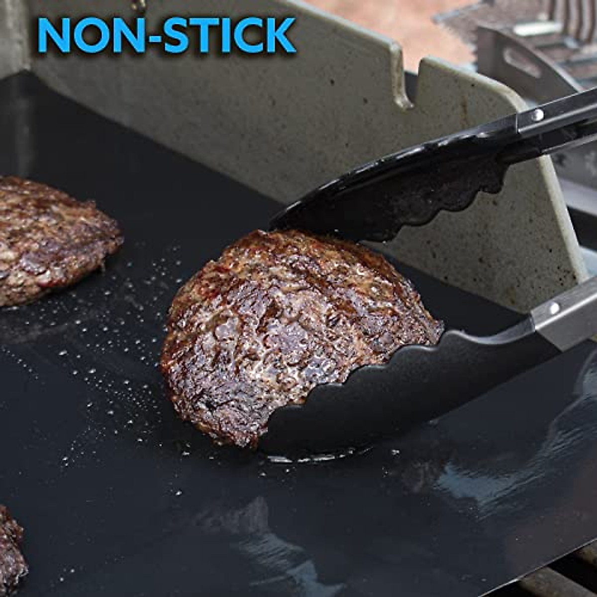 KONA Best BBQ Grill Mat - Heavy Duty 600 Degree Non-Stick Mats (Set of 2) - 7 Year Warranty
