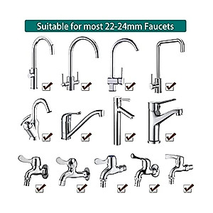 GrapeZ Visual Faucet Mount Water Filters 360 Degree Rotating Purified Water Pressure Booster for Kitchen Bathroom