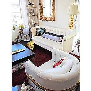 maia Homes Extra Skinny Velvet Lumbar Pillow with Tassels for Living Room, Bedroom, Sofa, Couch and Travel (Long Pillow Cover Only, Pink)