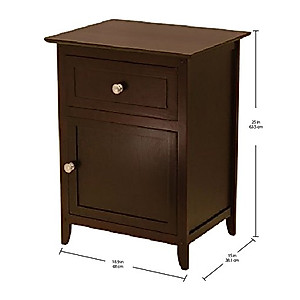 Winsome Eugene Accent Table, 18.9 inches, Espresso