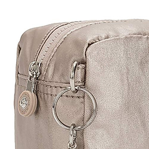 Kipling Unisex-Adult Gleam Cosmetic Bag, Metallic Glow, 7.25" L X 4.25" H X 3.25" D