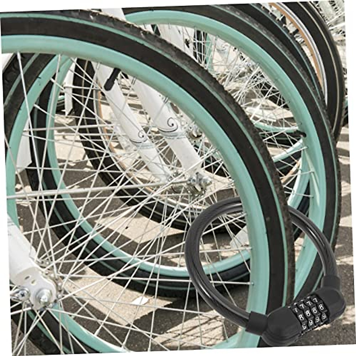 VANZACK 8 Pcs Wear-Resistant Bike Lock Convenient Bike Lock Sturdy Cable Lock Bike Chain Lock Reusable Bike Lock Daily Use Cycle Lock Multi-Function Bike Lock Abs Lock Disc Major