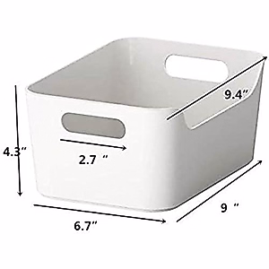 IKEA 301.550.19 VARIERA Convenient Kitchen Open Storage Box, High Gloss White, Easy to Carry and Take Out of Your Kitchen Drawers or Shelves Since it Has Two Grip-friendly Handles