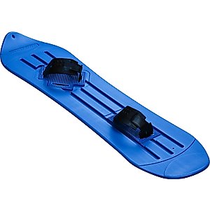 Slippery Racer Kids Snowboard with Adjustable Bindings for Beginners-Blue (Blue)