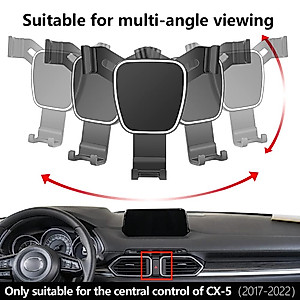 musttrue Car Phone Holder for Mazda CX-5 2017 2018 2019 2020 2021 2022 2023 2024 2025 CX5 Auto Accessories Navigation Bracket Interior Decoration Mobile Cell Phone Mount