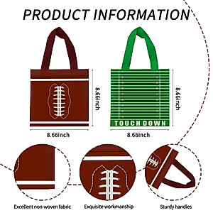 HABDJILTY 20 Pcs Football Party Decorations Football Favor Bags Goodie Gift Non-woven Bags Reusable for Football Games Birthday Party Supplies