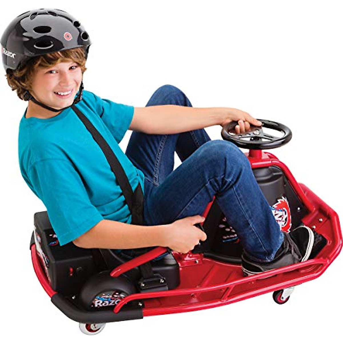 Razor Crazy Cart - 24V Electric Drifting Go Kart - Variable Speed, Up to 12 mph, Drift Bar & Crazy Cart Shift - High/Low Speed Switch and Simplified Drifting System