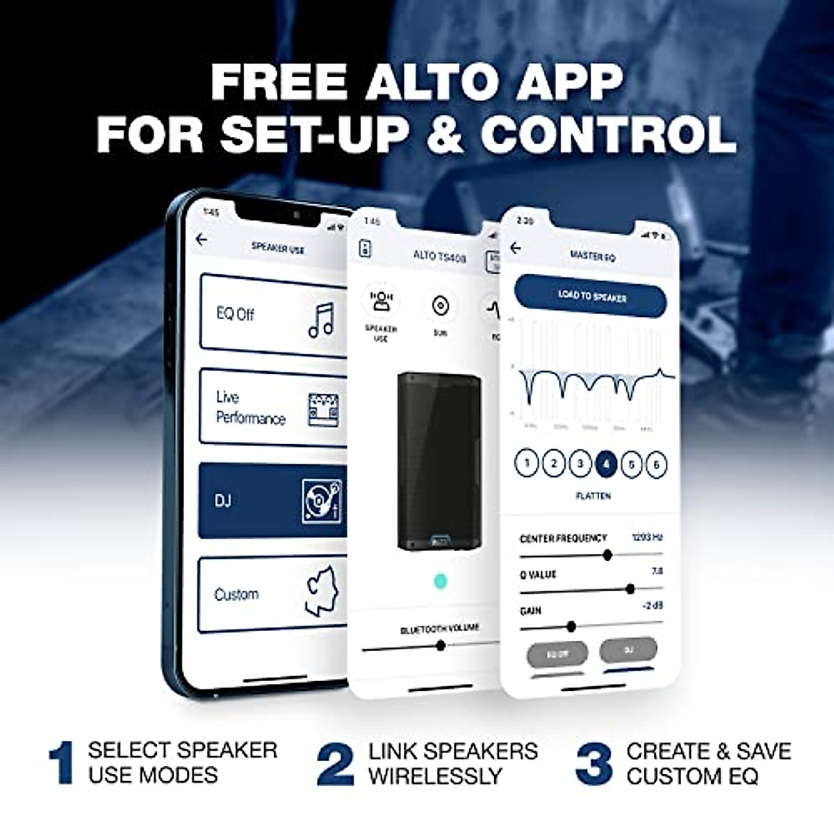 Alto Professional TS408 - 2000W 8" Powered PA Speaker with 3 Channel Mixer, Bluetooth Streaming, Wireless Loudspeaker linking, DSP and Alto App