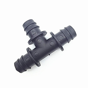 20 Piece Automatic Drip Irrigation Fittings Kit for 1/2" Tubing Connector Barbed Connectors for and Compatible Drip or Sprinkler System Parts (Black)