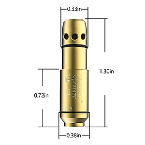 AIMINGMATE 9mm Laser Training Cartridge with Built in Rubber Snap Cap for Dry Fire and Laser Bullet Sight Training Including Extra Back Cap