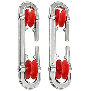 HJGarden 2PCS Cloth Line Aluminum Plastic Wheel Splitter, Household Essentials Aluminum Cloth Line Spreader Silver