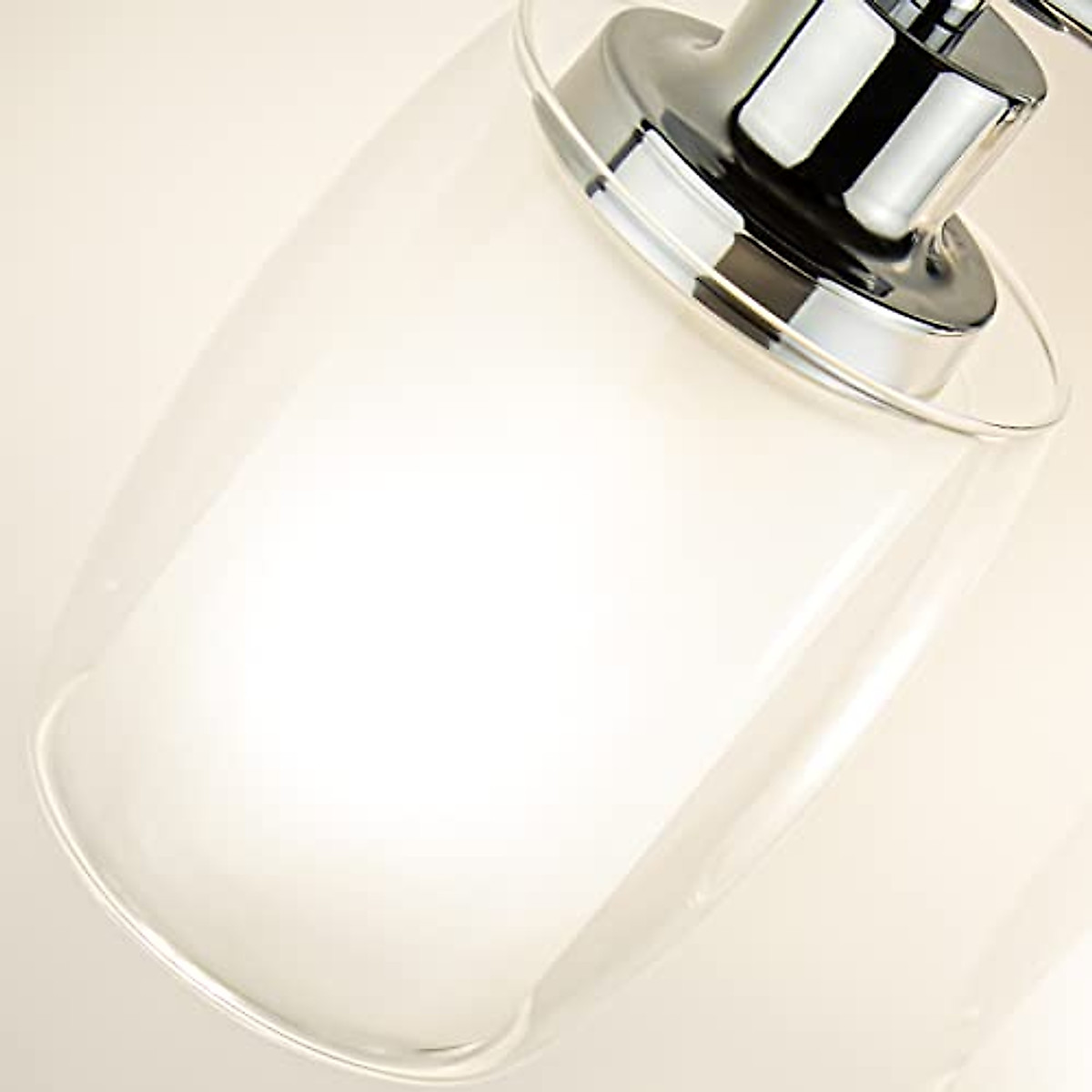 CT CAPETRONIX 3-Light Bathroom Light Fixture, 19 Inches Chrome Vanity Lights, with Double Layer Anti-Glare Lamp Shade, Modern Wall Sconce Lighting for Bathroom, Mirror, Bedroom, Living Room, Hallway