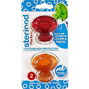 steripod Corded Electric ENE03-BRK Toothbrush Protector Dual Pack (Assorted Colors)