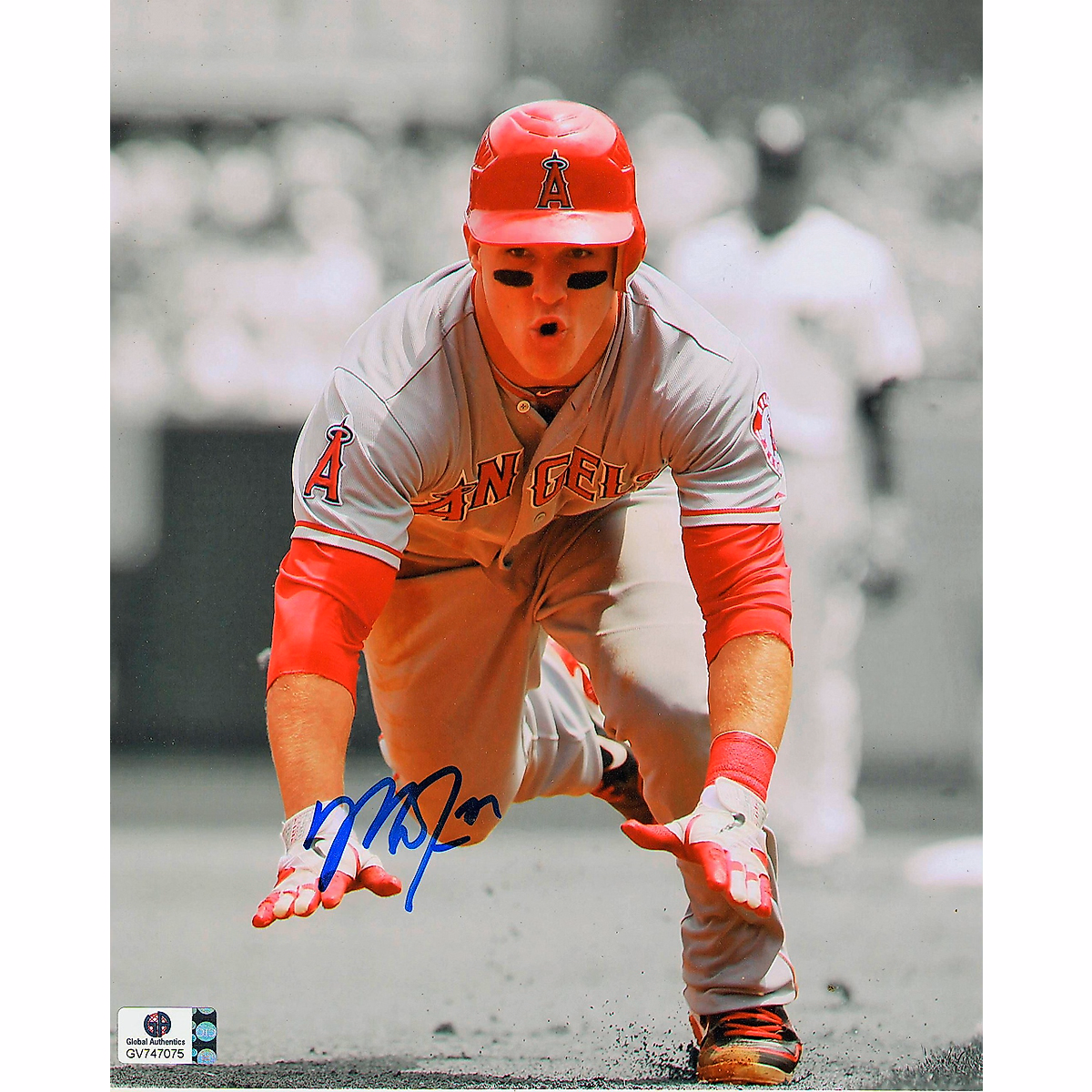 Kirkland Mike Trout, 8 by 10 Autograph Photo on Glossy Photo Paper