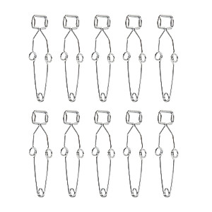 10PCS Spring Test Tube Holders Stainless Steel Clip Clamp, Lab Test Tube Clamp with Finger Grip, Laboratory Experiment Testing Holder Tool for Standard Test Tubes, 14.6cm / 5.7inch