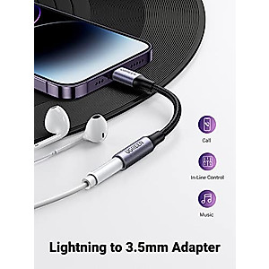 UGREEN Headphone Adapter for iPhone Bundle with Braided Lightning to 3.5mm Adapter