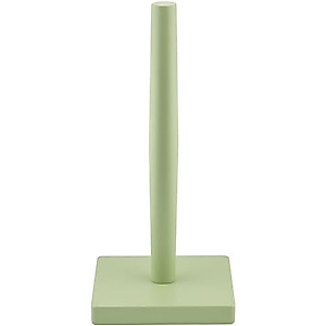 House Perfect Green Paper Towel Holder – Wood Paper Towel Holder Stand – Great for Kitchen Counters & Bathrooms – Suits Paper Towel Rolls & Reusable Kitchen Towels