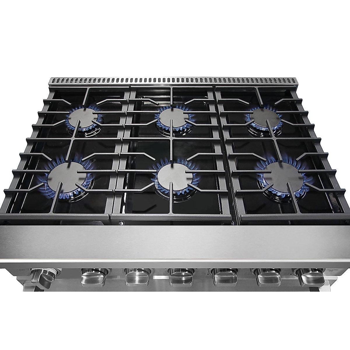 KOSTCH 36 inch Professional Freestanding Pro-Style Natural Gas Range or Liquid Propane Gas Range with 6 Burners, 6.0 cu.ft. Oven Capacity, in Stainless Steel - KOS-36RG03M (White)