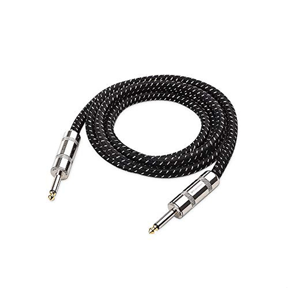 Cable Matters 2-Pack Premium Braided 12 AWG 1/4 Inch Speaker Cable 6 ft with 6.35mm TS Connector