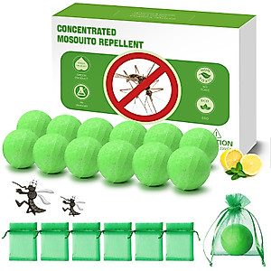 MAGIC CAT 12 Pack Mosquito Repellent Ball, Natural Insect Deterrent Mosquito Barrier for Effective Indoor Protection, Powerful Outdoor Mosquito Repellent for Patio, Yard, Garden Mosquito Control