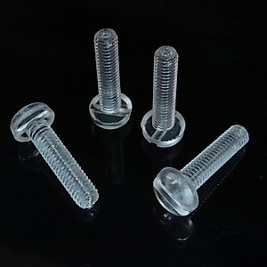 Akust M3.5x15mm Nylon Screw Slotted Pan Head Screw 20pcs