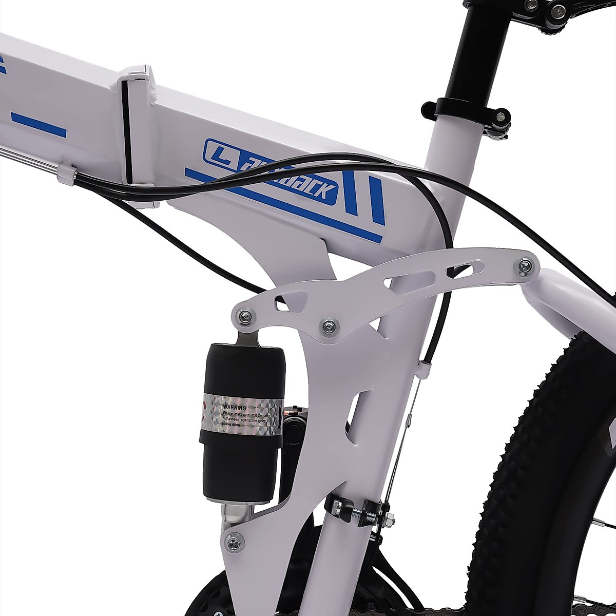 Leblett 26 Inch Folding Mountain Bike, 21-Speed Thickened High Carbon Steel Foldable Bicycle,Good Damping Effect,Dual Disc Brake,Weight-Bearing 264.55lbs for Adults/Men/Women