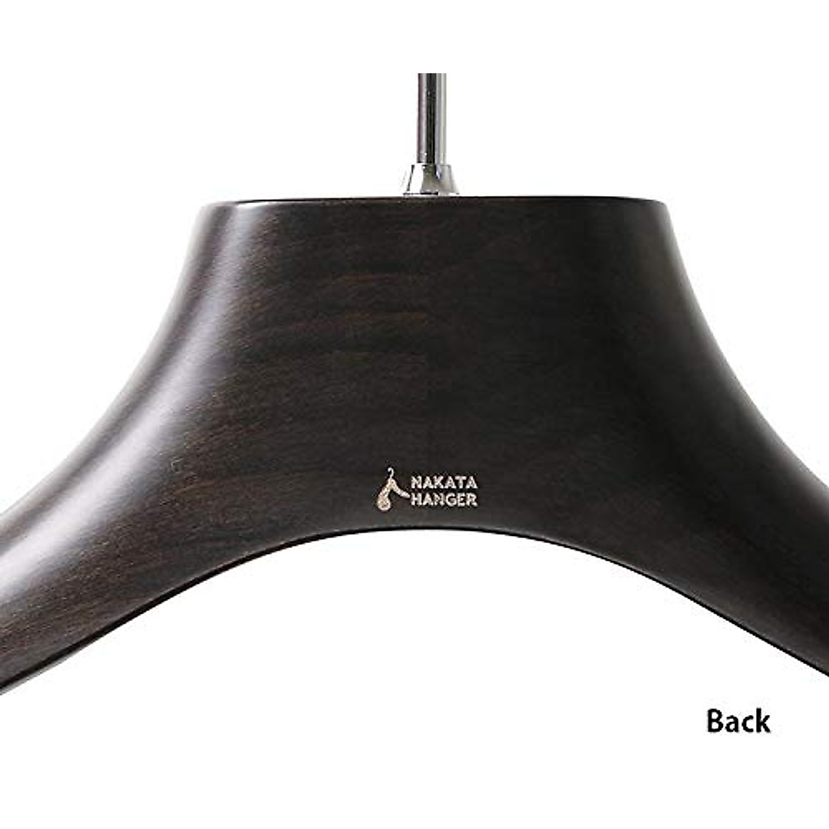 NAKATA HANGER: Made in Japan Wooden Men's Suit Hanger with a Felt bar Smoked Brown AUT-05SM(w:430)