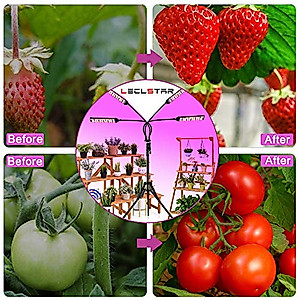 LED Grow Light Indoor Plants - 300W 420LED Plant Light with 63" Extendable Tripod Stand,Dual Controllers,Full Spectrum,4/8/12H Timer,Adjustable Gooseneck,4 Switch Modes for Greenhouse Veg and Flower