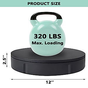 Prolee 360 Degree Rotating Turntable 12 Inch, 320lbs Capacity for Photography, Heavy Duty, Automatic Remote Control Display Platform with 5 Colour Surface Covers and Carry Bag