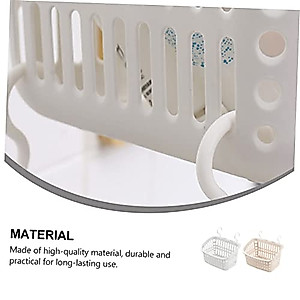 COLLBATH 2pcs Plastic Bathroom Hanging Basket Hanging Shower Caddy Hangable Bathroom Storage Basket Bathroom Shelf Organizer Bathroom Storage Rack Draining Basket Mesh Basket Plastic Pp