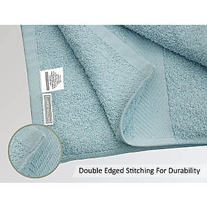 COTTON CRAFT Simplicity Bath Towels Set -7 Pack- 27x52-100% Cotton Bath Towel - Lightweight Absorbent Soft Easy Care Quick Dry Everyday Luxury Hotel Spa Gym Shower Beach Pool Camp Travel Dorm - Multi