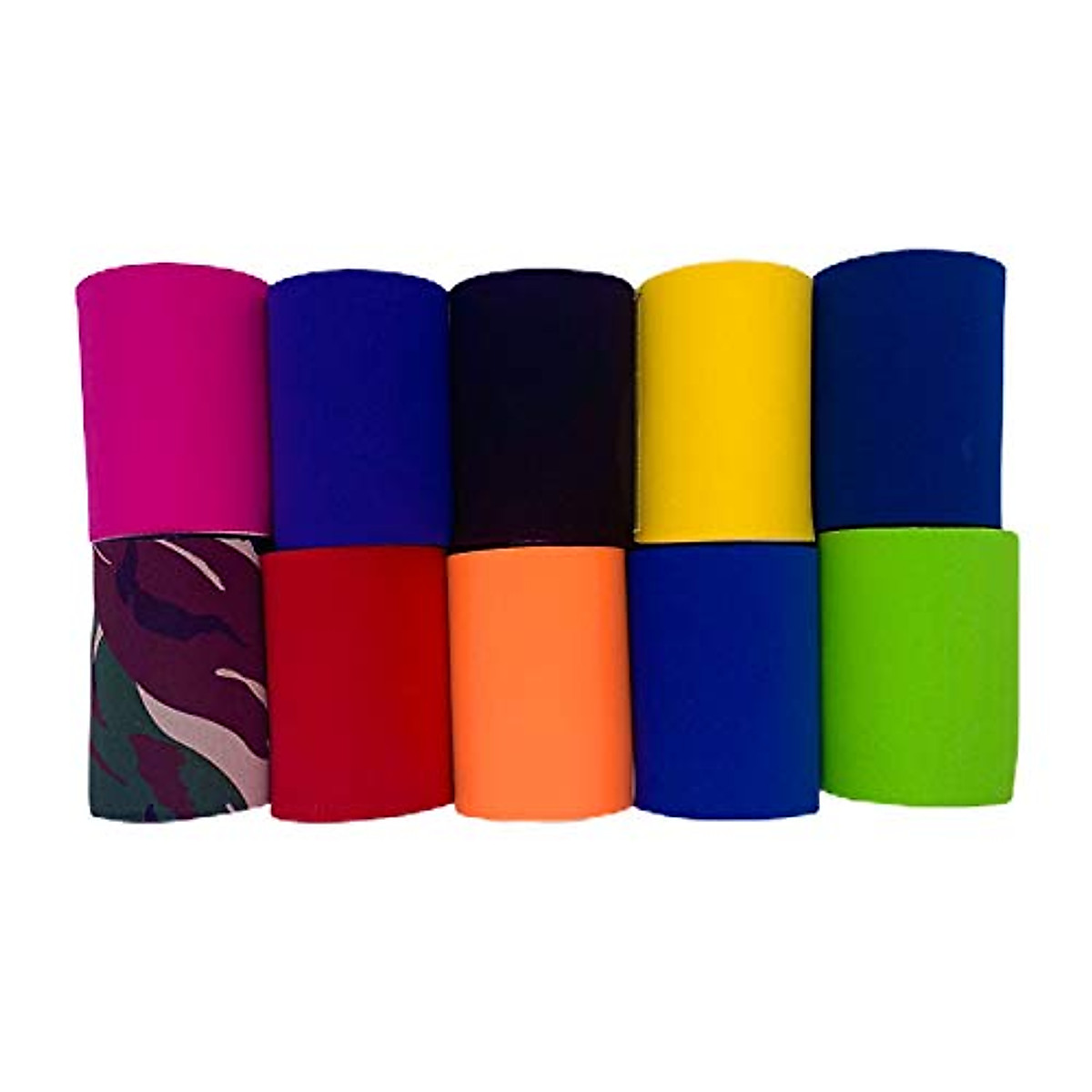 Blank Neoprene Full Bottom Can Coolie (Variety Color 10 Pack)