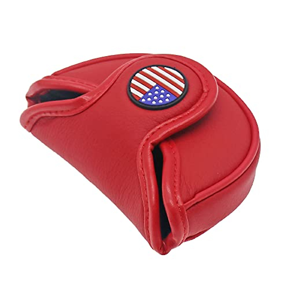 HISTAR Pebble Beach Magnetic Closure Golf Small Mallet Shaped Putter Cover for Scotty Cameron (Red)