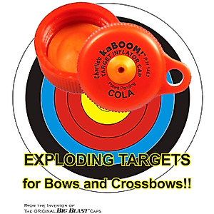 Charlie's kaBOOM! Exploding Cola Target Caps 10-Pack - Turn Plastic Bottles into Reactive Targets - Archery - Bow - Firearms - Pellet Gun- air Rifle and More