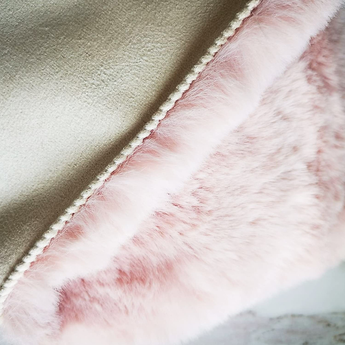 Ghouse Soft Faux Sheepskin Fur Rug, 2x6 Pink Fluffy Bedside Plush Shag Nursery Carpet Area Rug for Living Room, Bedroom, Playing Room Decor