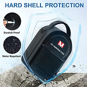 Skadell Hard Carrying Case Compatible with Meta/Oculus Quest 2, VR Headset with Elite Strap, Touch Controllers & Other Accessories, with Strap & Lens Protector, for Travel and Home Storage