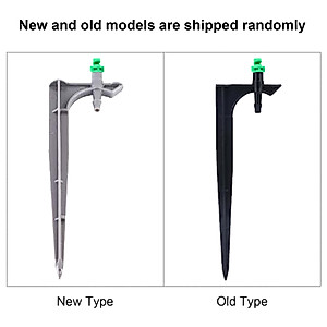 Garden Irrigation System, Adjustable Irrigation Dripper 20Pcs/Bag Irrigation Dripper with Ground Insert Fruit Tree Drip Irrigation Emitters for 1/4" Drip Irrigation Tubing(180 Degrees with Plunger)