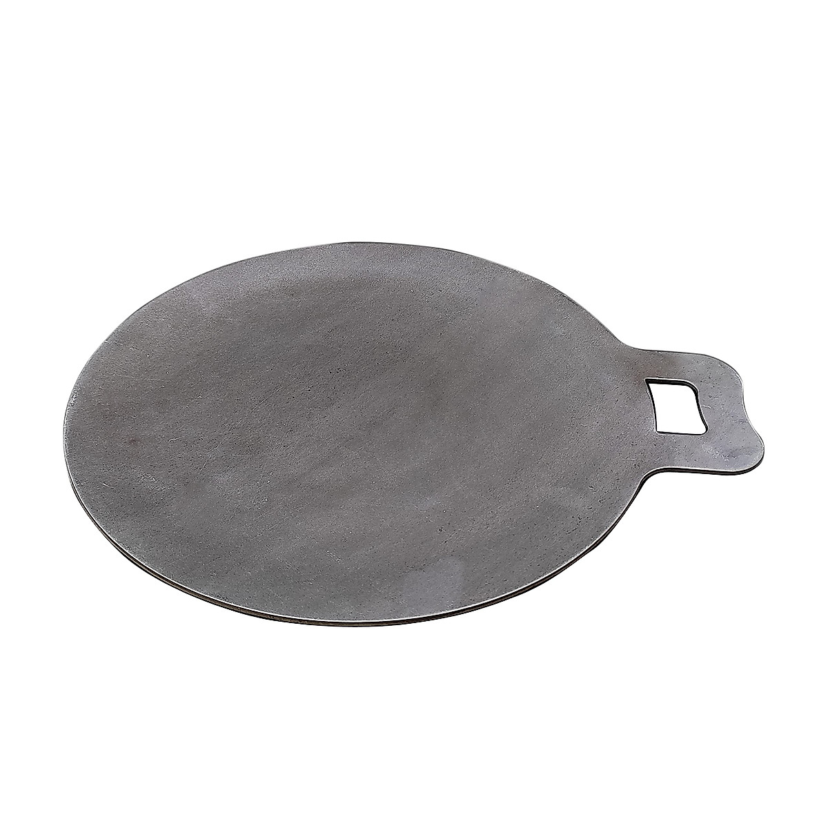 Nakshathra Iron Dosa Tawa Iron Dosa Kallu CookwareLarge Size Dosa Iron Tawa - 14 In with Handle Export Quality, Black