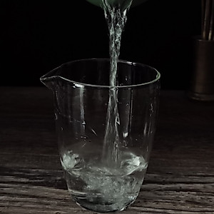 Tea Serving Sharling Pitcher Nice Solid Glass Gong Dao Bei for Kung Fu Tea 6.7 oz for Coffee Wine and Milk