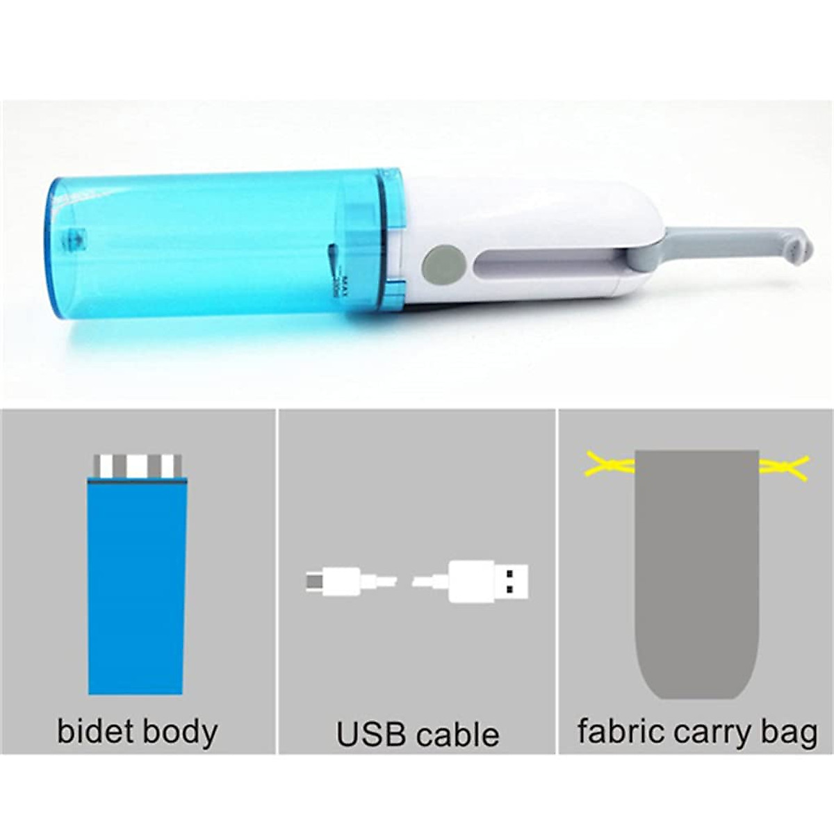 KTTR Portable Electric Electric Bidet, Including USB Charger, Hand-Held Bathtub Sprayer for Personal Hygiene, Baby Care and Outdoor Travel,C