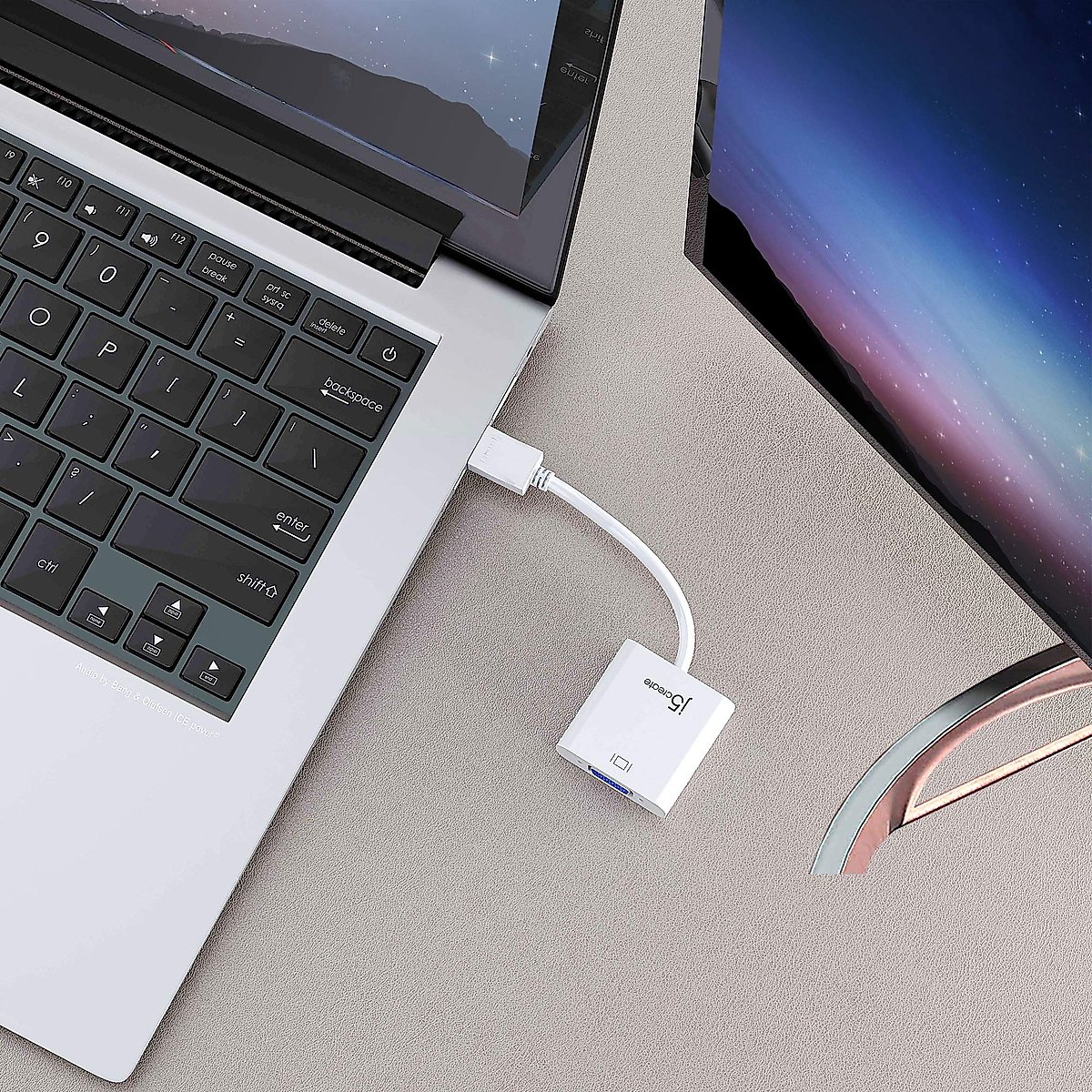 j5create HDMI to VGA Adapter (Male to Female) for Laptop, Notebook, Computer, Desktop, PC, Chromebook, Monitor, Projector, Raspberry Pi, Roku, Xbox, PS4, PS3 and More (JDA213)
