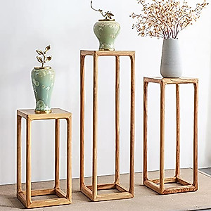 Bonsai Base Stand Wooden Plant Display Stand Tall Plant Stand Rack Indoor Flower Pots Stand Holder Planter Display for Living Room Balcony Garden Display Stand Base (Size : Large)