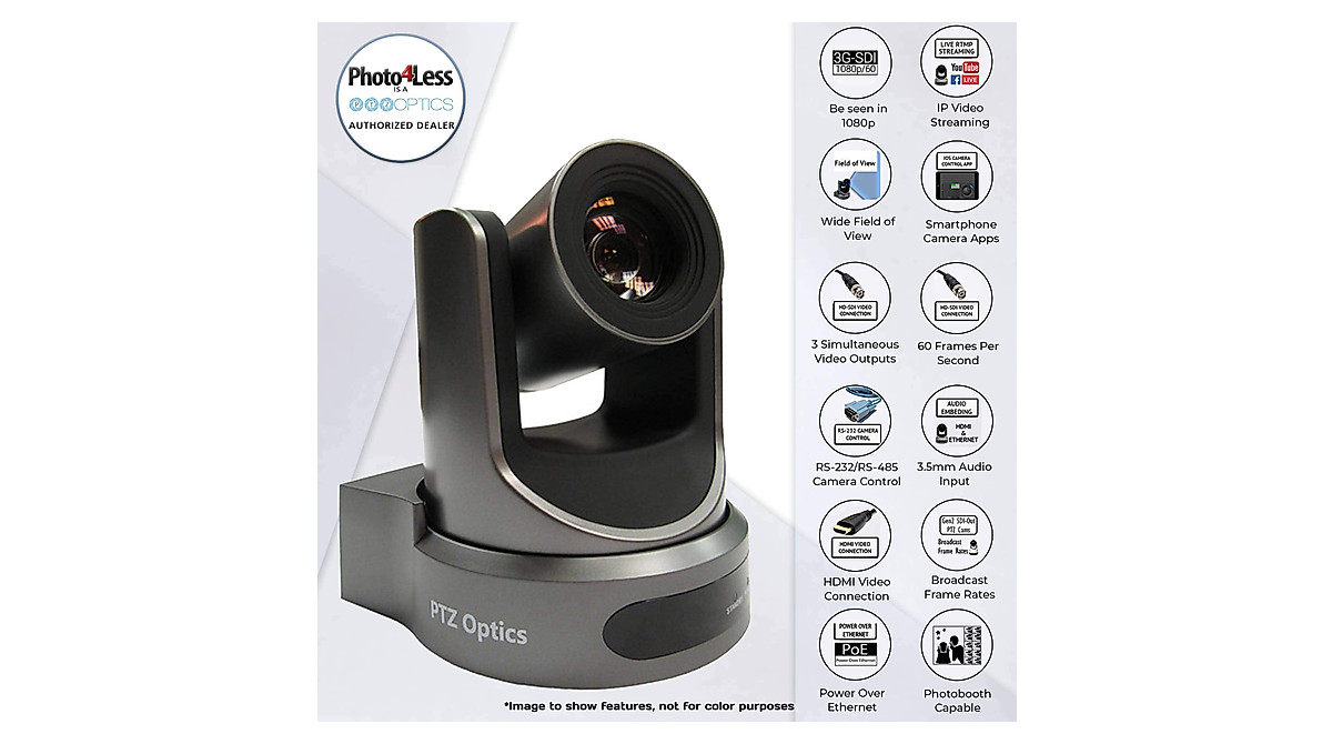 PTZOptics 30X-NDI Camera with Joy Stick Control