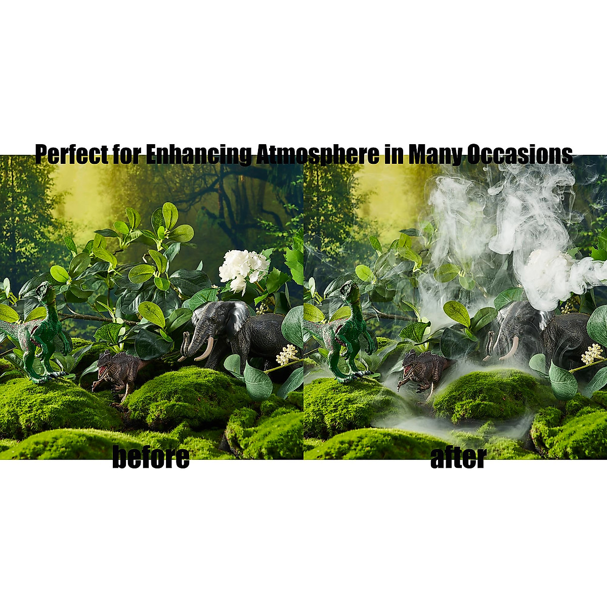 WHATAVAL Mini Fog Smoke Machine Fogger Maker Wireless Remote Control Volume Adjustable Generator Kit for Photography Cosplay Airflow Testing