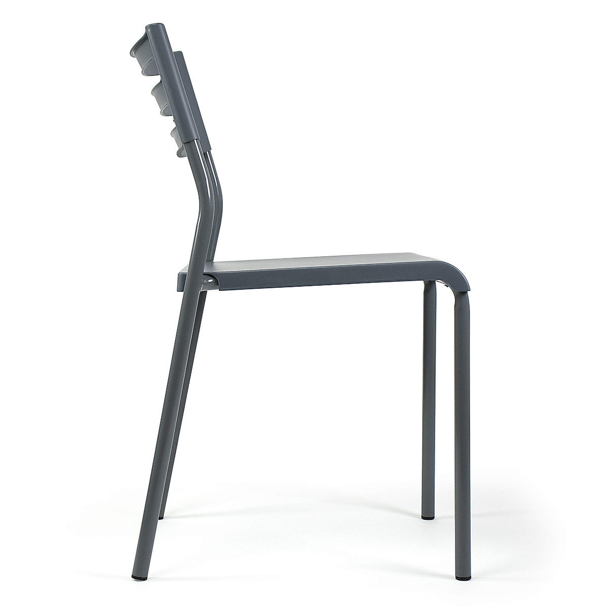 Humble Crew Desk Chair no Wheels, Grey, 16"W x 19"D x 30"H, 200 lbs Max - Lightweight Plastic Chair for Small Spaces - Premium Stackable Minimalist Chair for Office, Dorm, Bedroom, Dining, and More