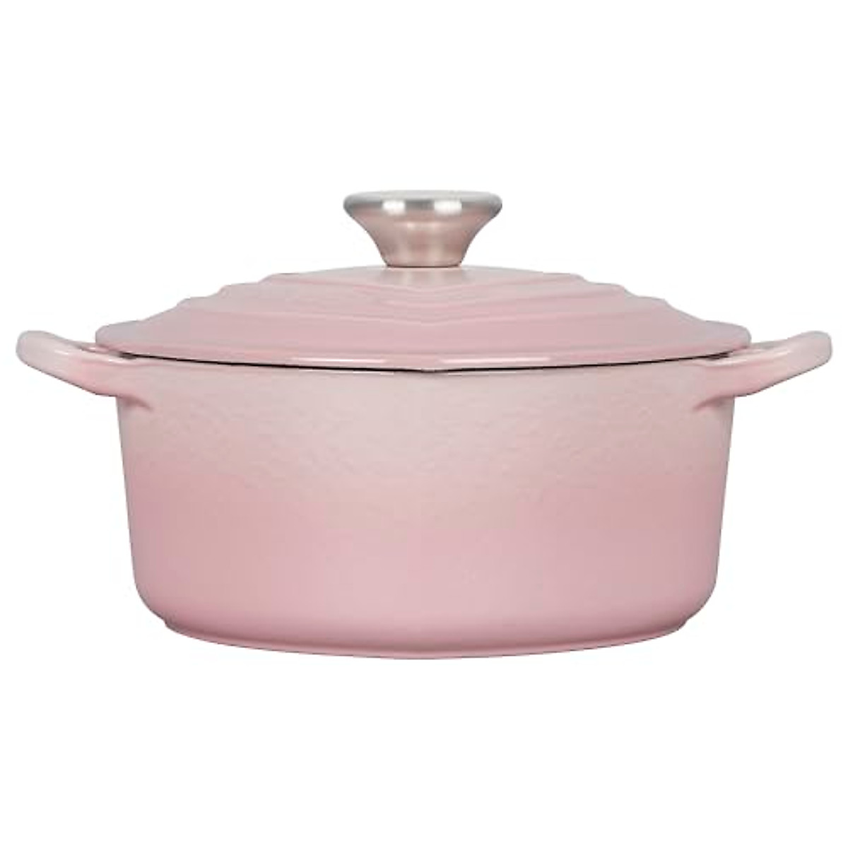 Le Creuset Signature Enameled Cast Iron Figural Heart Cocotte, 2 Quart, Shell Pink with Stainless Steel Knob