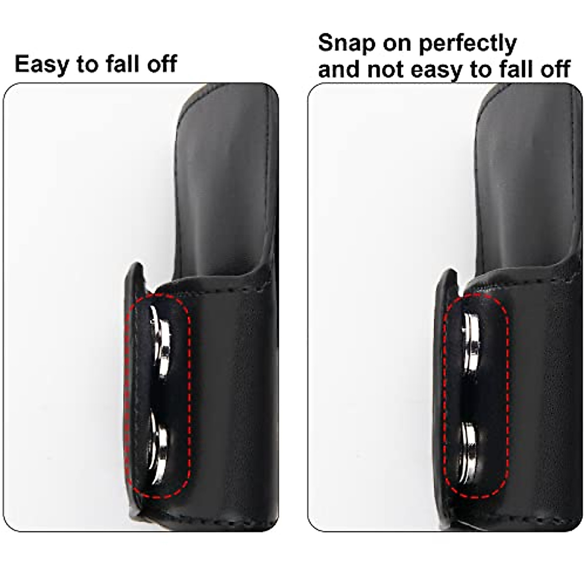 Beautyflier Black PU Leather Stethoscope Holder with Clip for All Models: Littmann, ADC, MDF, Adscope, Perfect for Physicians, Nurses, EMT, Medical Nursing Students, Work with Comfort (Black)