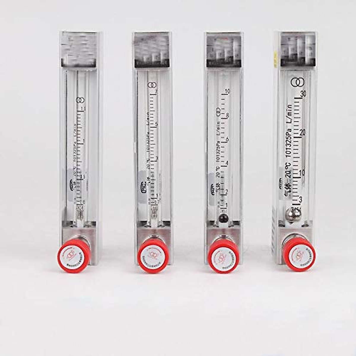 Fincos 0.1-1L/min 1-10L/min 6-60ml/min 10-100ml/min 30-300ml/min 60-600ml/min Panel Gas Air Flowmeter Rotameter with Control Valves - (Specification: 1-10L Per min)