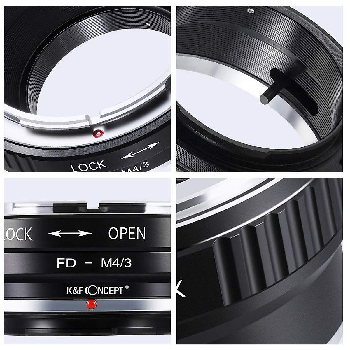 K&F Concept Lens Mount Adapter ring Compatible with Canon FD Lens to Micro Four Thirds M4/3 Olympus Pen and Panasonic Lumix Cameras